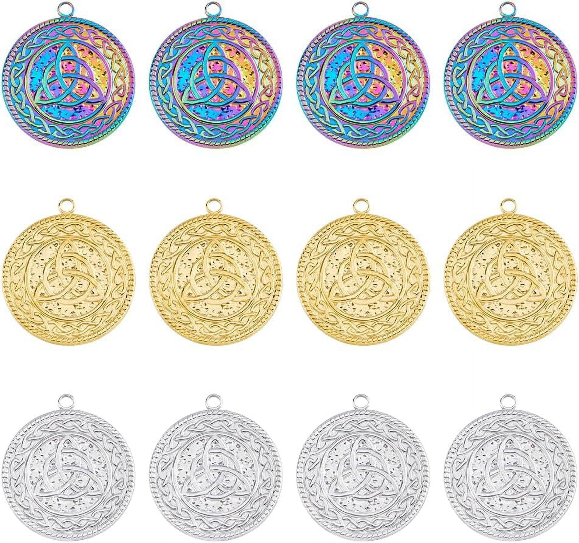 3 Colors Trinity Knot Charms Good Luck Irish Charms Stainless Steel ...