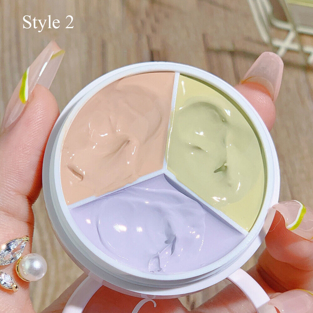 3 Colours Foundation Cream Palette Corrector Foundation Dark Circles ...