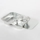 3 Compartment Hi-Divider Foil Container with Flat Board Lid - 250 Ct ...