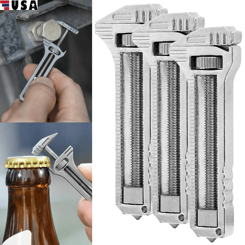 3×Compact Titanium Multitool Alloy Everyday Multi Functional Wrench ...