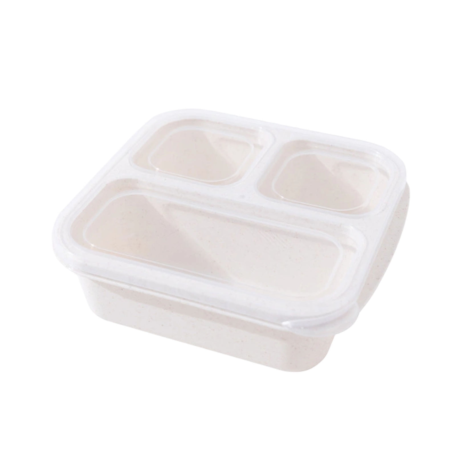 3-Compartment Bento Box Wheat Straw Meal Prep Container Reusable Snack ...