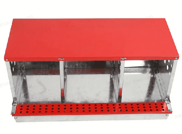 Chicken Nesting Boxes, 3 Hole Metal Chicken Egg Laying Box with Swing ...