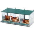 3 Compartment Chicken Nest Box, 3 Room Galvanized Steel Rustproof Metal ...