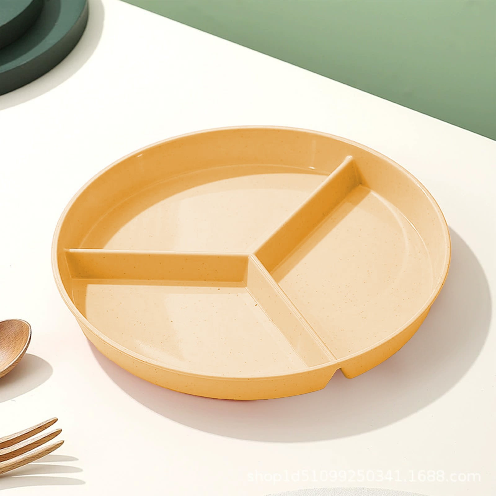 3-Compartment Divided Plates, 10 Inch Round Sectional Dinner Trays ...