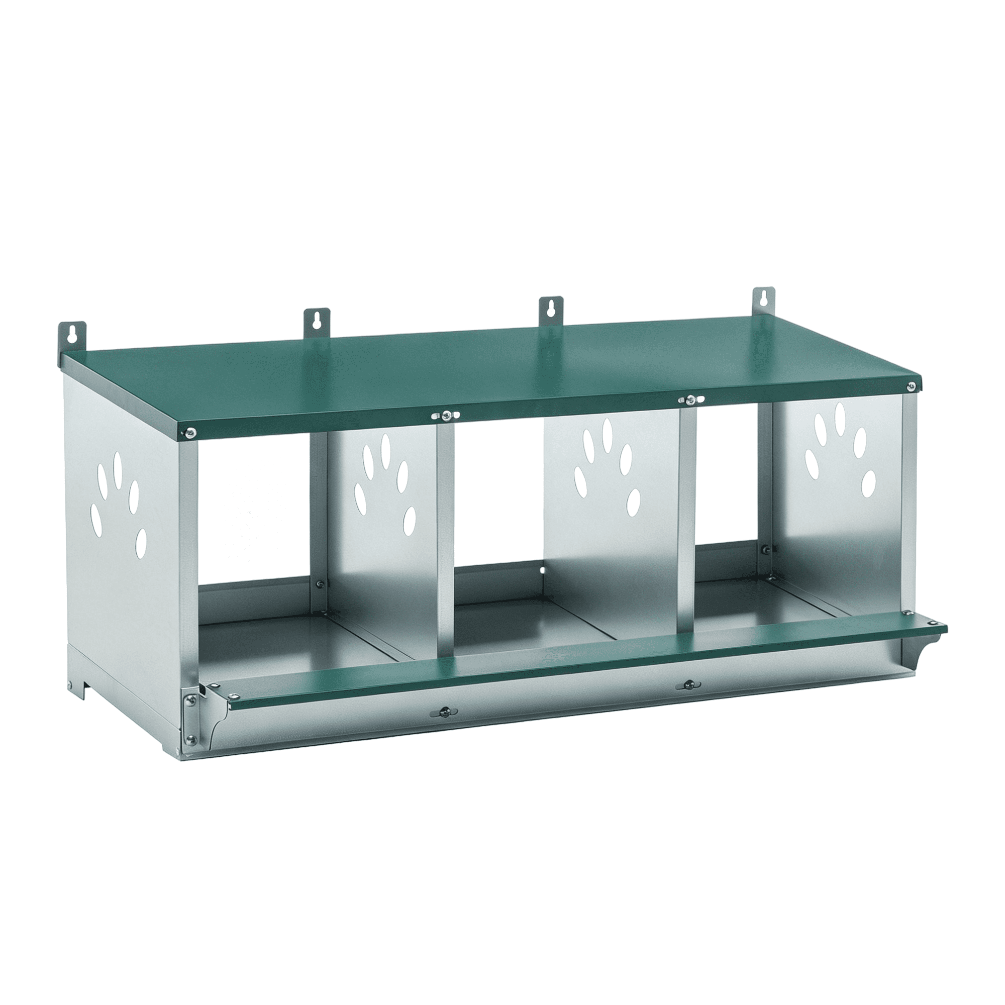 3 Compartment Galvanized Steel Chicken Nesting Box, Roll Out Egg Design ...