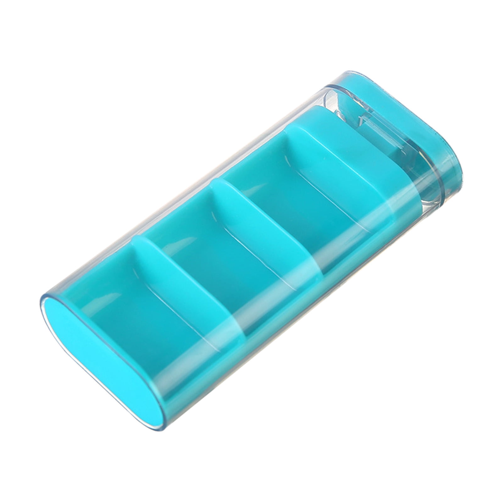 3-Compartment Pill Organizer - Portable Daily Medication Box with Slide ...