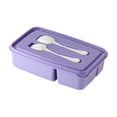 3 Compartment Plastic Lunch Box With Built In Spoon And Fork Microwave ...
