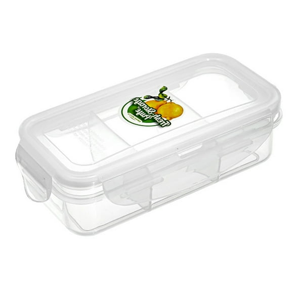 3 Compartment Plastic Storage Container with Secure Sealed Lid for ...