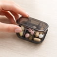 3 Compartment Portable Mini Pill Box, Transparent Colorful Plastic ...