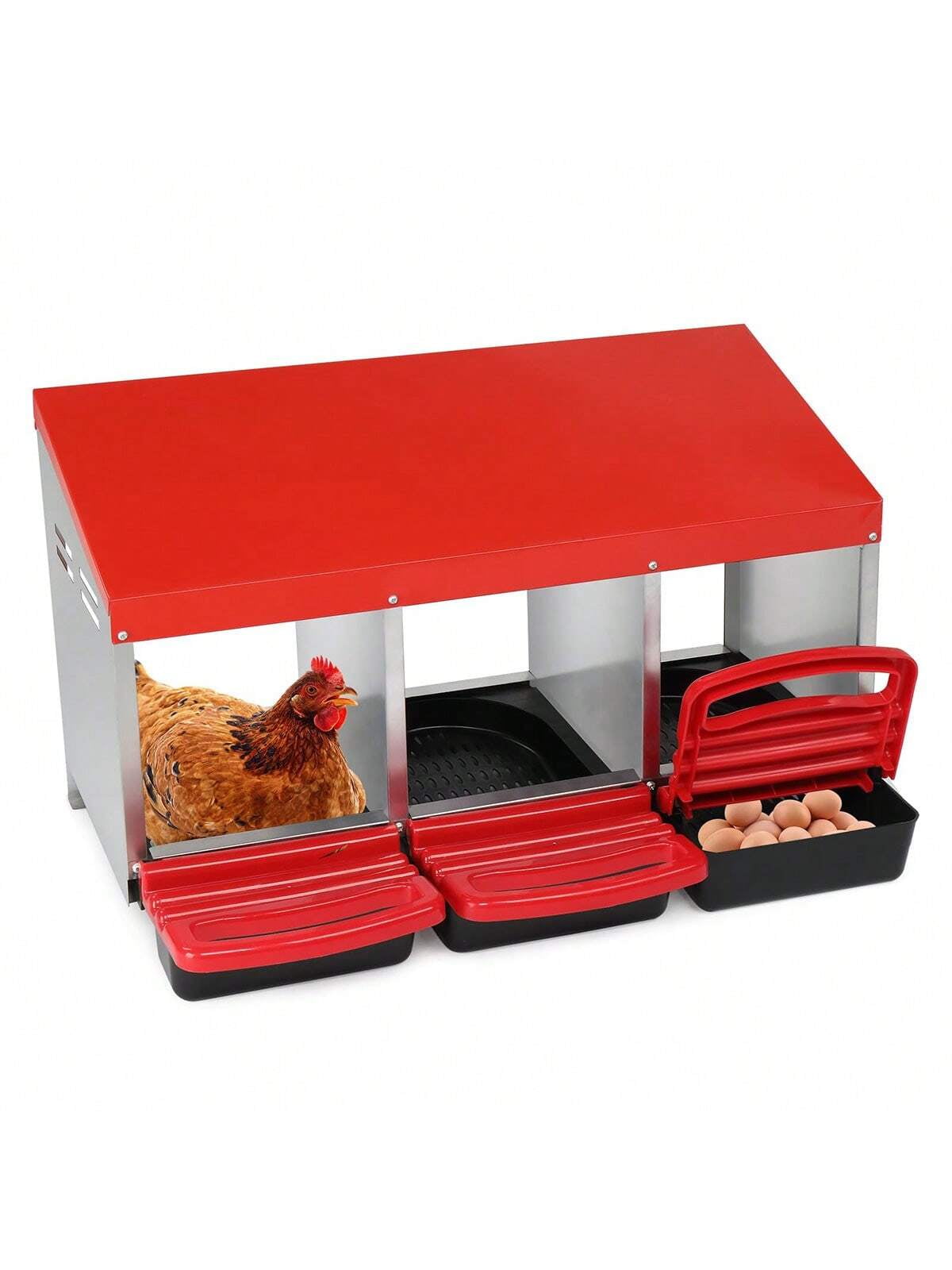 3 Compartment Roll Out Chicken Nesting Boxes,Heavy Duty Chicken Coop ...
