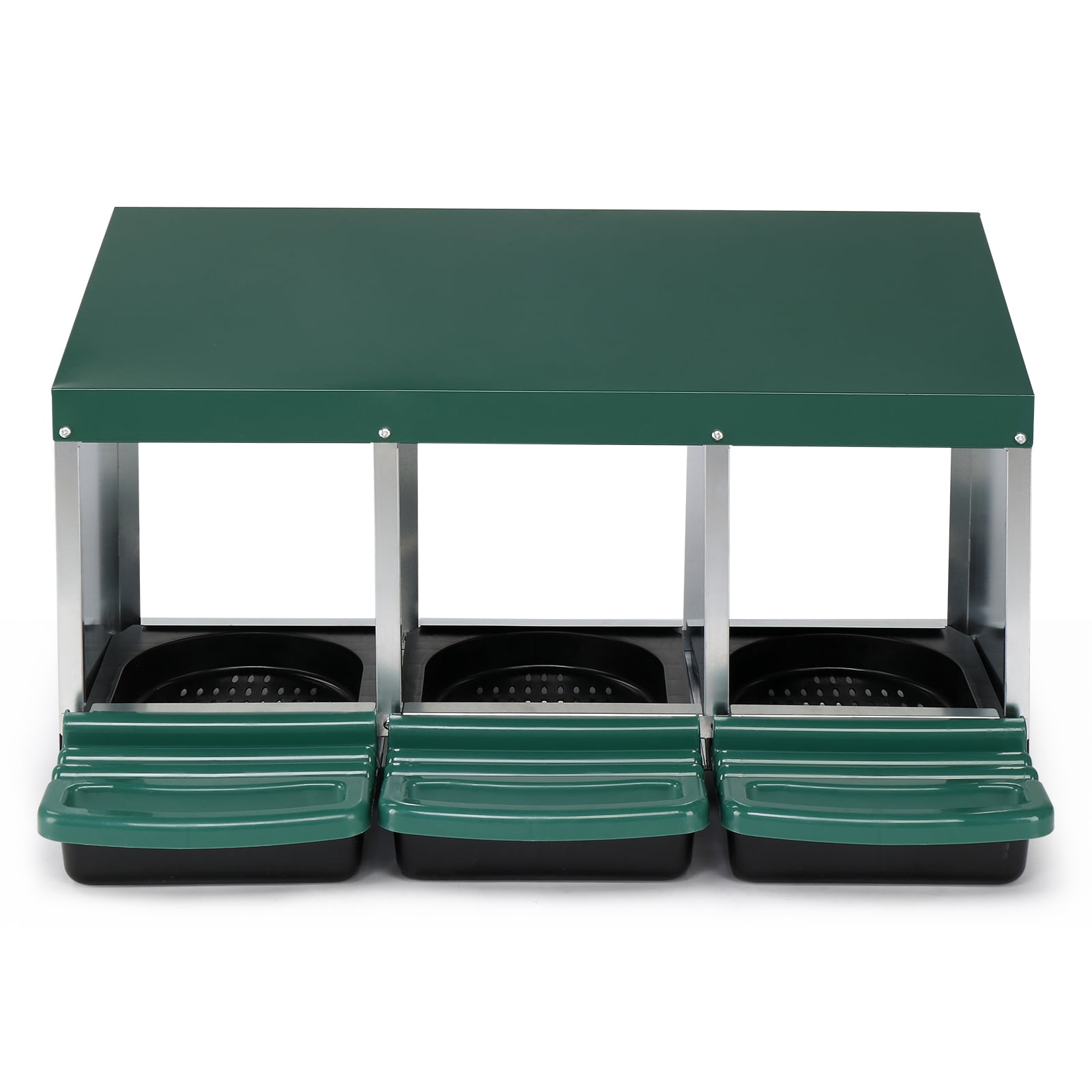 3 Compartment Roll Out Chicken Nesting Box with Plastic Basket, Egg ...