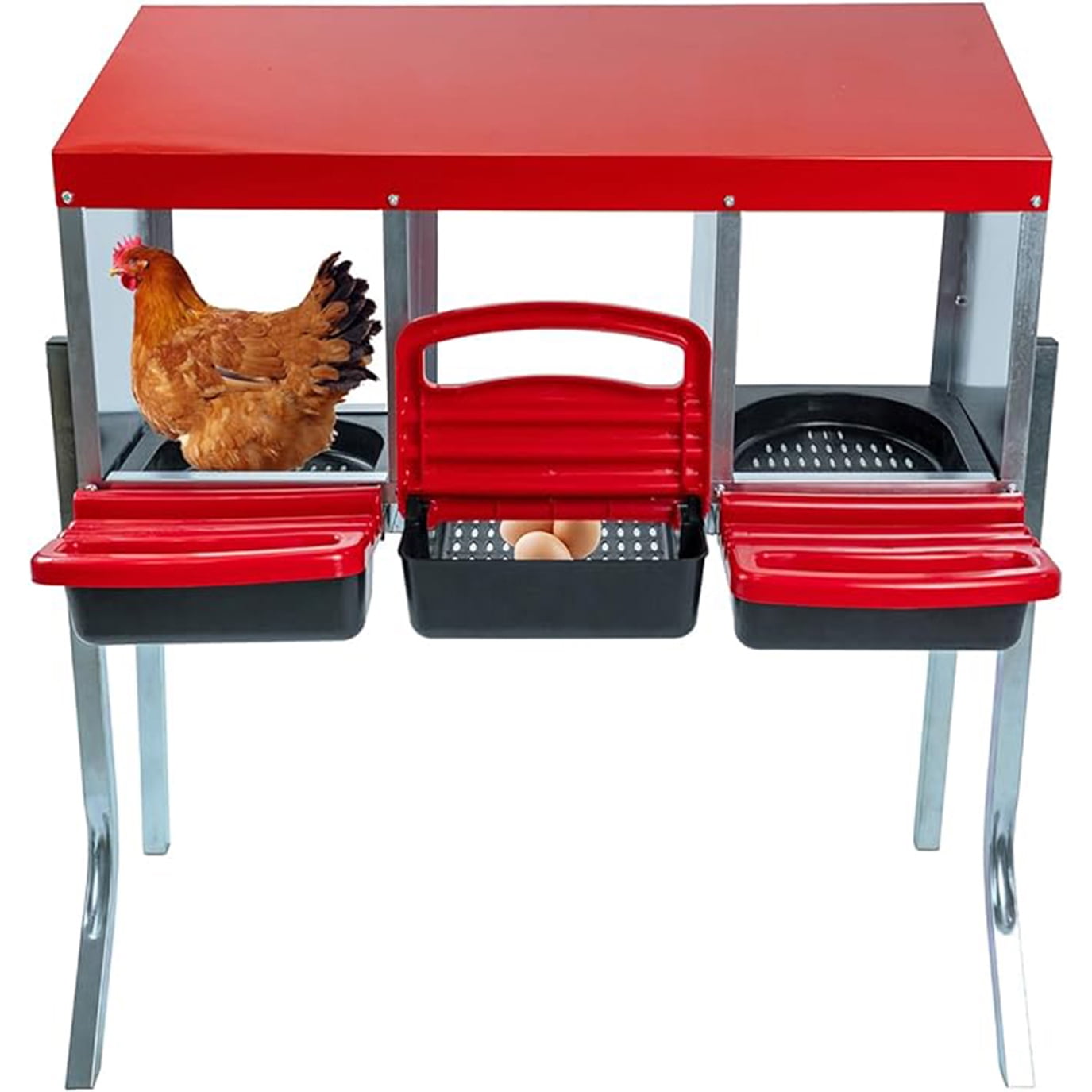 biosp 3 Compartment Chicken Nesting Box, Plastic Poultry Chick Housing ...