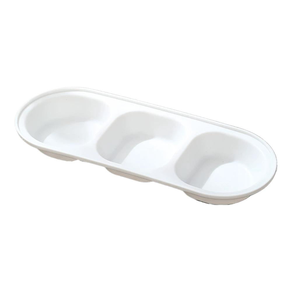 3 Compartment Sauce Dish, PP Material Dipping Plates for BBQ, Hot Pot ...