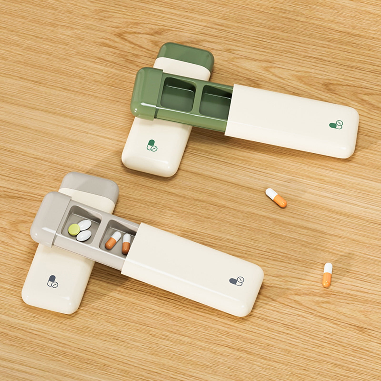 3 Compartment Small Organizer Box with Portable Dispenser Drawer ...