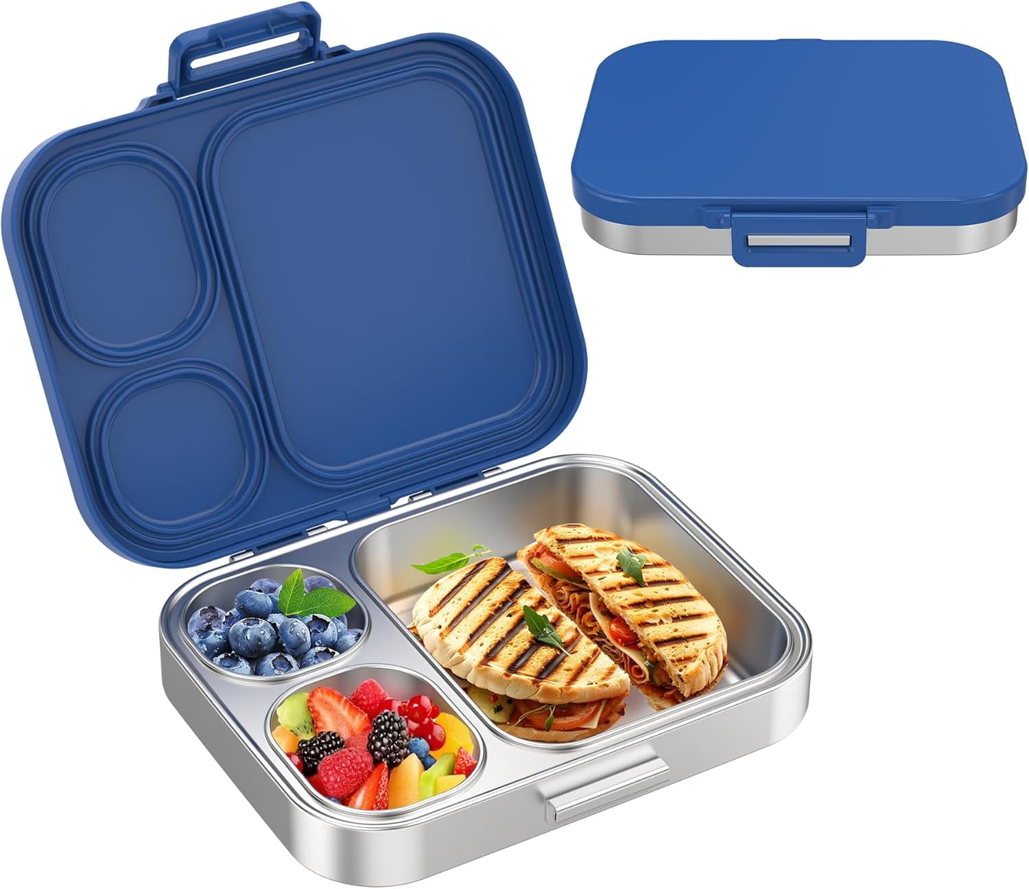 3-Compartment Stainless Steel Lunch Box | Leakproof Container for ...