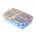3 Compartment Stainless Steel Lunch Box with Leak-Proof Lids Food ...