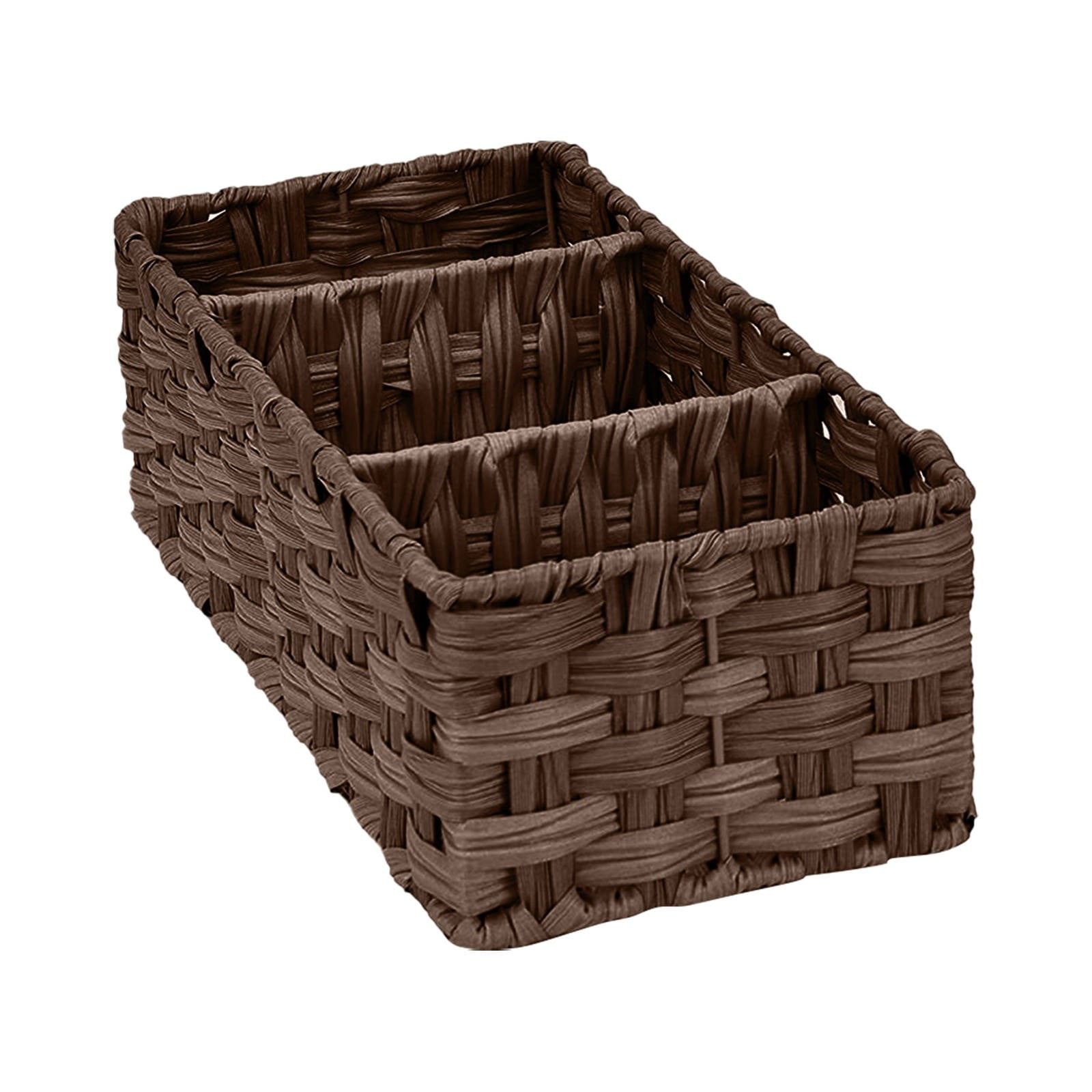 3 Compartment Storage Baskets For Organizing Seagrass Toilet Paper ...