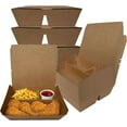 3 Compartment Take Out Food Kraft Brown Paper Take Out Boxes ...