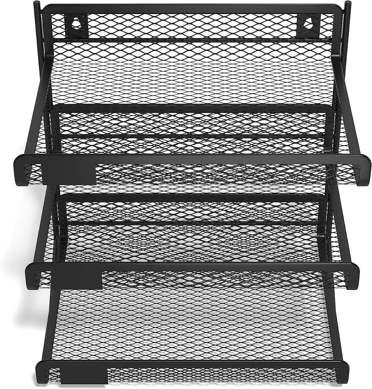 3 Compartment Wire Mesh File Organizer Matte Black 2 Pack Tr57556