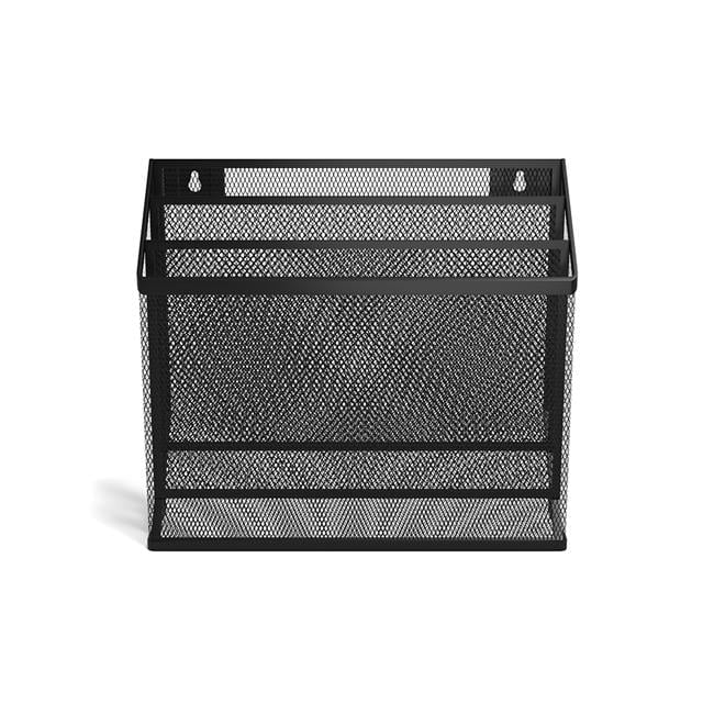 3 Compartment Wire Mesh File Organizer, Matte Black - Walmart.com