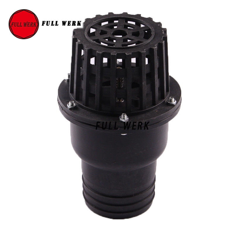 3" Connector Water Pump Plastic Foot Bottom Valve Black for Fluid ...