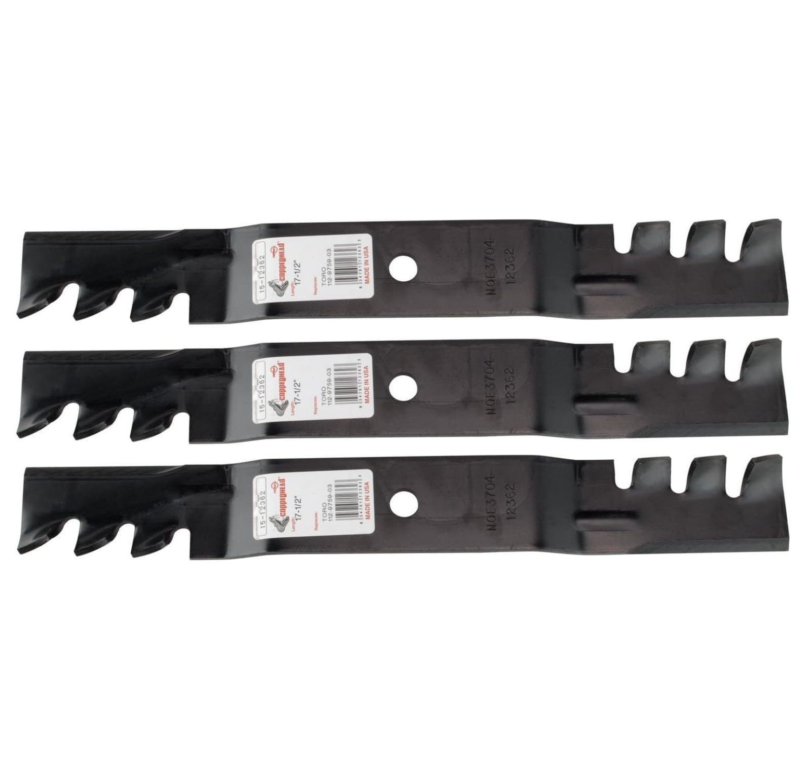 3 Copperhead Toothed Mulching Mower Blades Fit Toro Timecutter Z 5000 ...