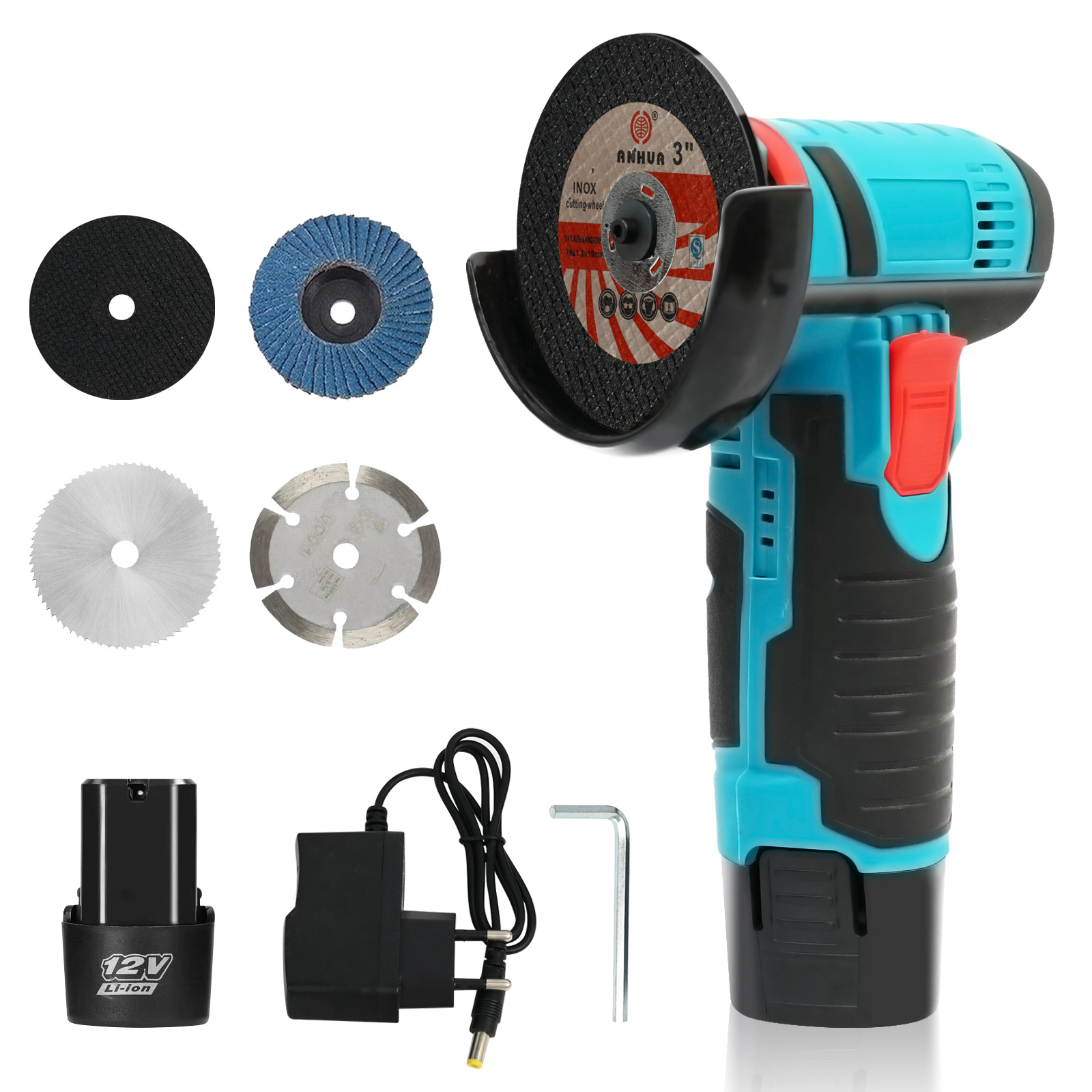 Angle Grinder Tool, Handheld Cordless Angle Grinder, Brushless Cut Off ...