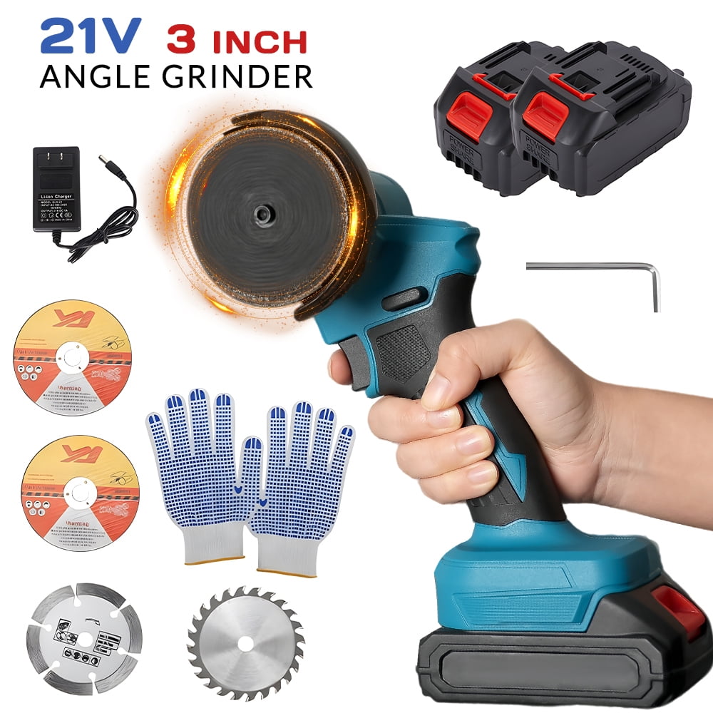 3" Cordless Angle Grinder,Kepeak 21V 10000 RPM Compact Handheld Polishing Angle Grinder, Grinder ...