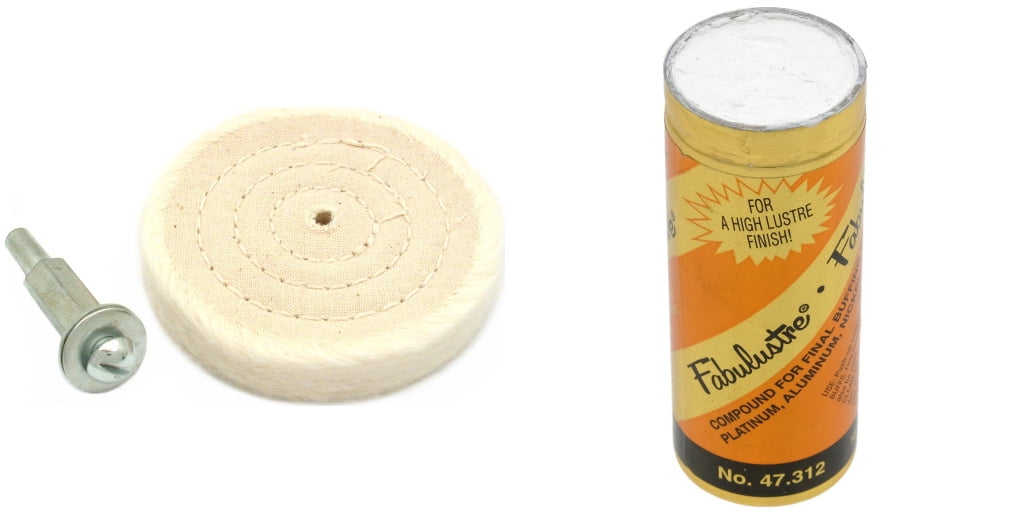 3" Cotton Buffing Wheel & Mandrel & Fabulustre Polishing Compound Tube ...