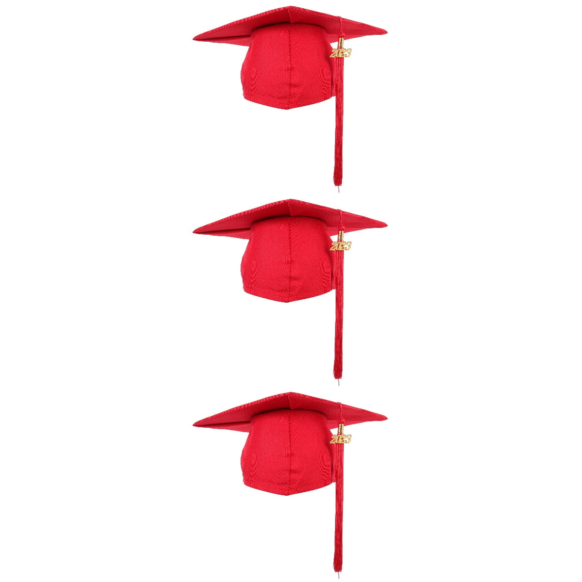 3 Count 2023 Graduation Cap Mens Gifts Fringe Elastic Hats Blue Formal ...