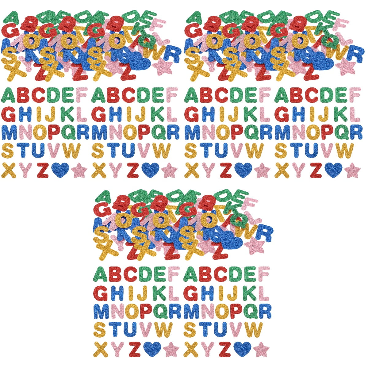3 Count Adhesive Self Alphabet Stickers Letter Craft - Walmart.com