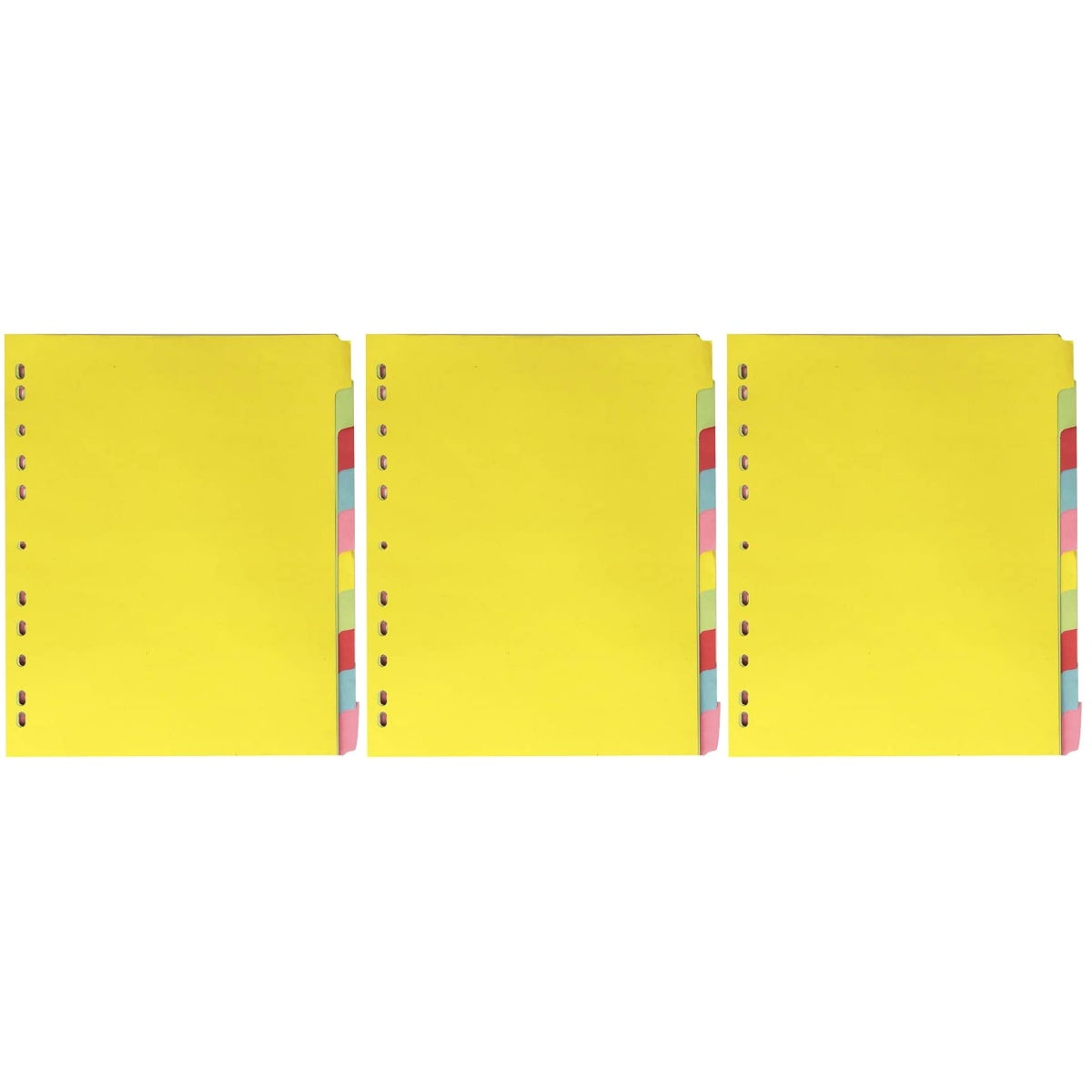 3 Count Alphabet Notebook Dividers Color Sort Paper Colored Tab ...