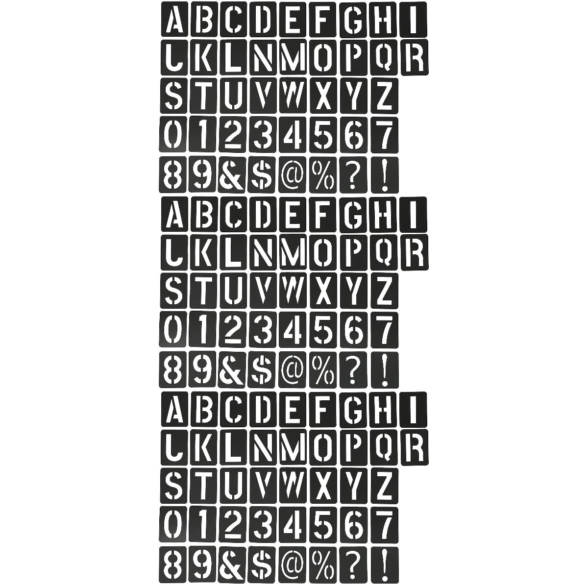 3 Count Alphabet Poster Letter Template Planner Stencils Child 10.2X7 ...