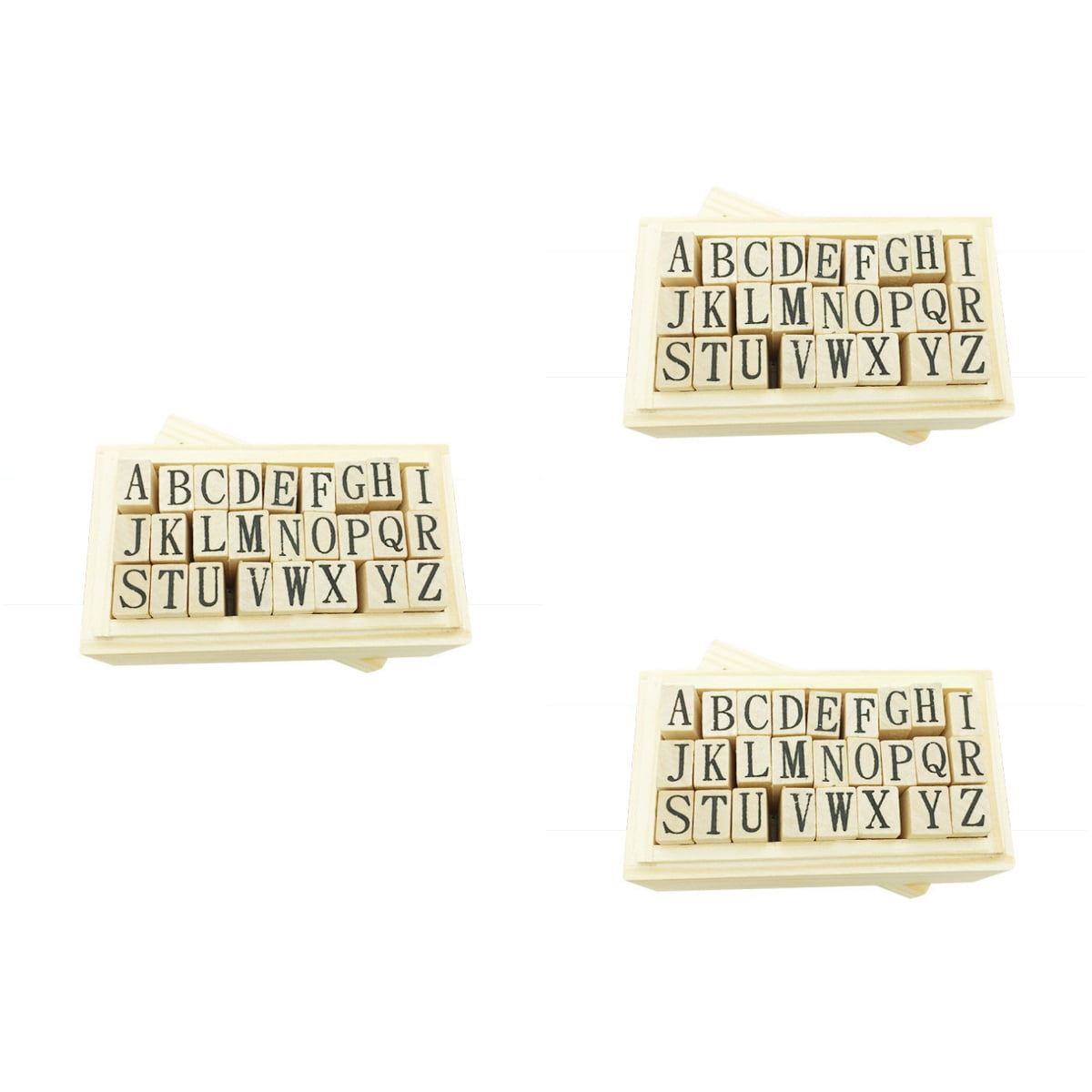 Raindrops Scrapbooking Stamps Wooden Abc For Writing Letters 3Pack 11.8 ...