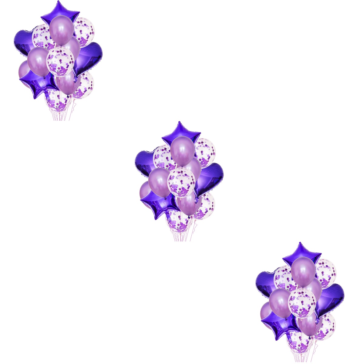 3 Count Aluminum Film Balloon Safe Balloons Leak-proof Balloons 51X45CM ...