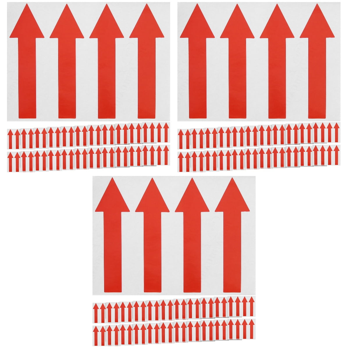 3 Count Arrow Sign Direction Label Stickers Coated Paper Adhesive Signs ...