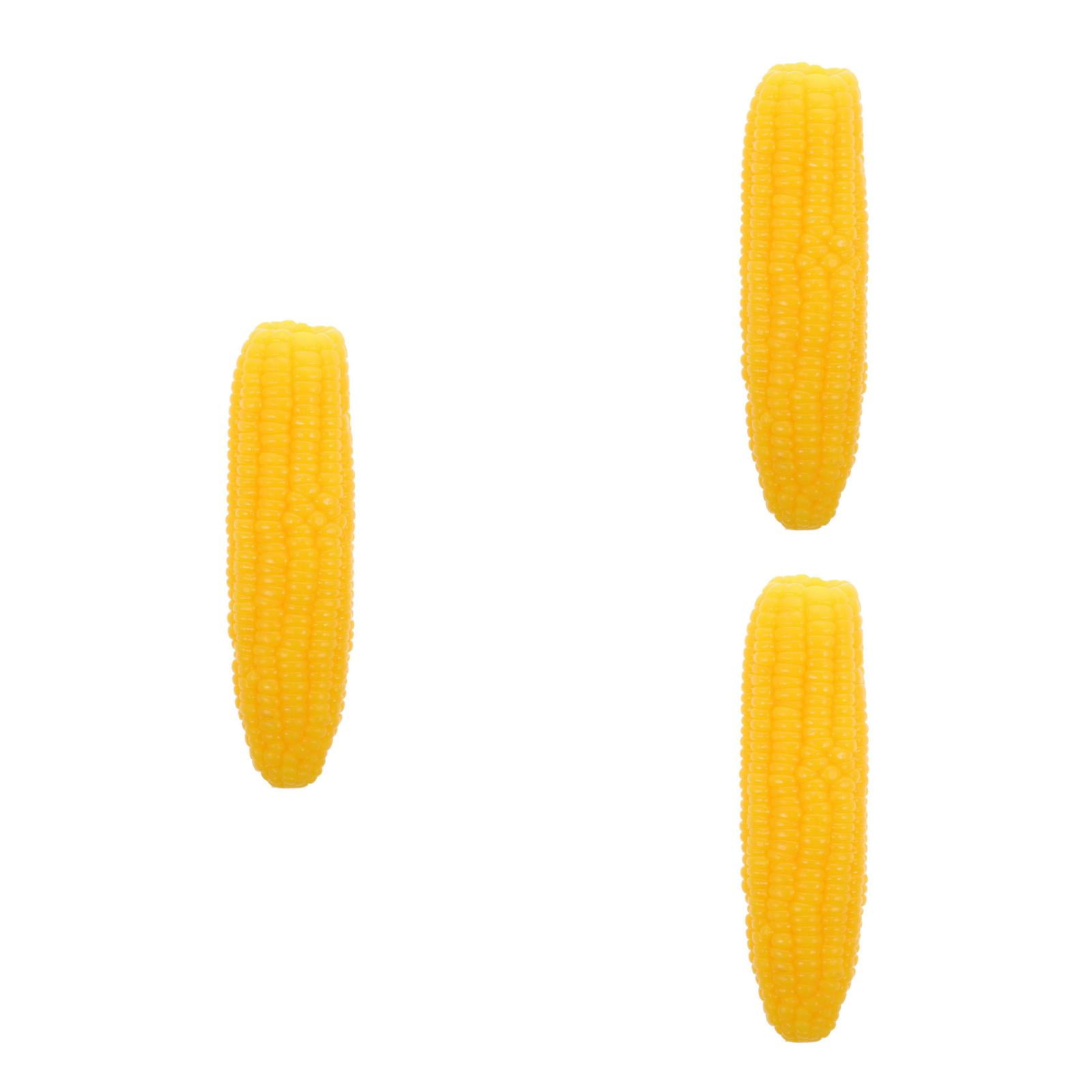 NUOLUX Artificial Corn Yellow PVC for Office Use 3Pcs 1.6x6.7in ...