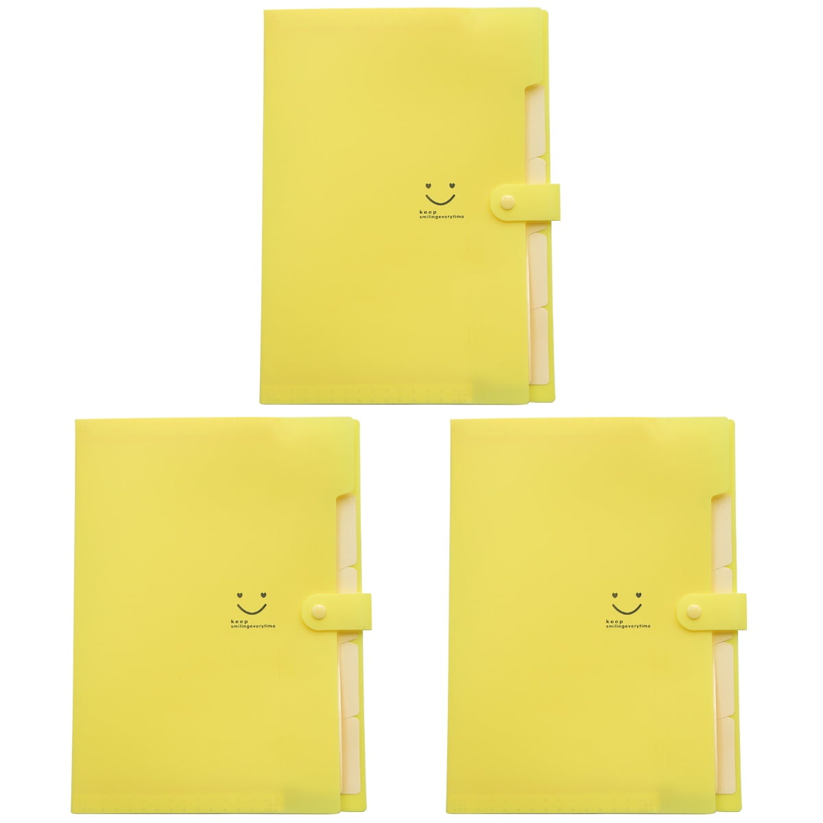 3 Count Bin Snaps Smile Face Folder Student 32.50X24.00X1.50CM ...