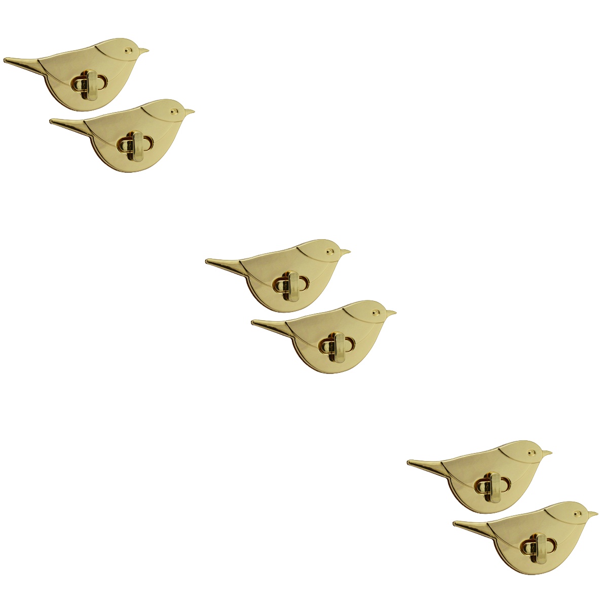 3 Count Bird Fasteners Bag Making Kit Chain Strap Bag Turn Locks 3X6 ...