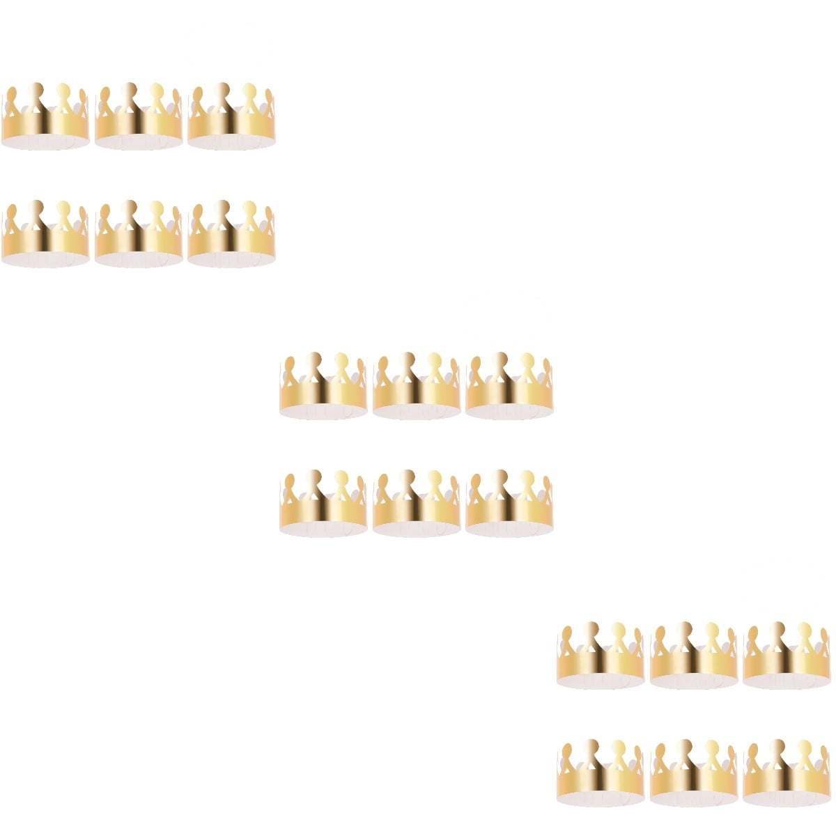3 Count Birthday Party Hats Golden Crown Children Celebration Man ...