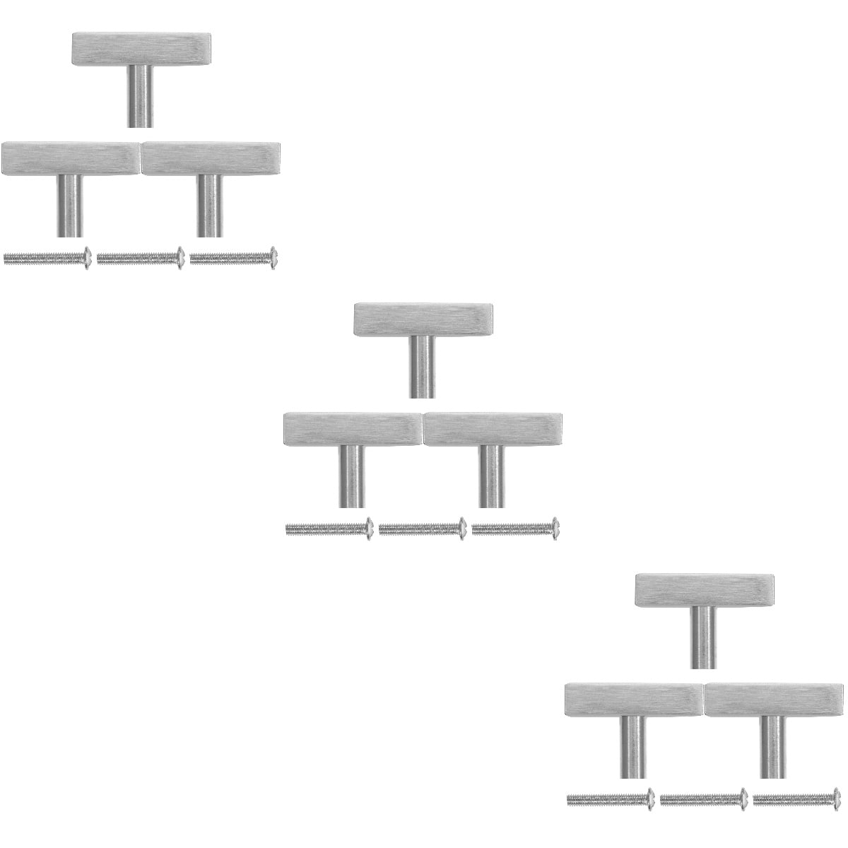 3 Count Cabinet Door Handle Shelves Kitchen Cabinets Silver - Walmart.com