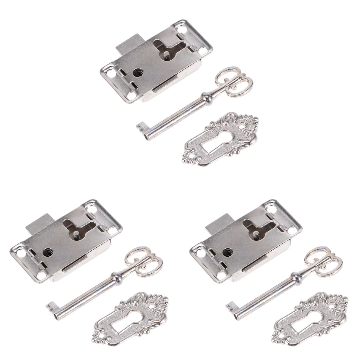 3 Count Cabinet Locks with Key Buckle Exquisite Pattern - Walmart.com