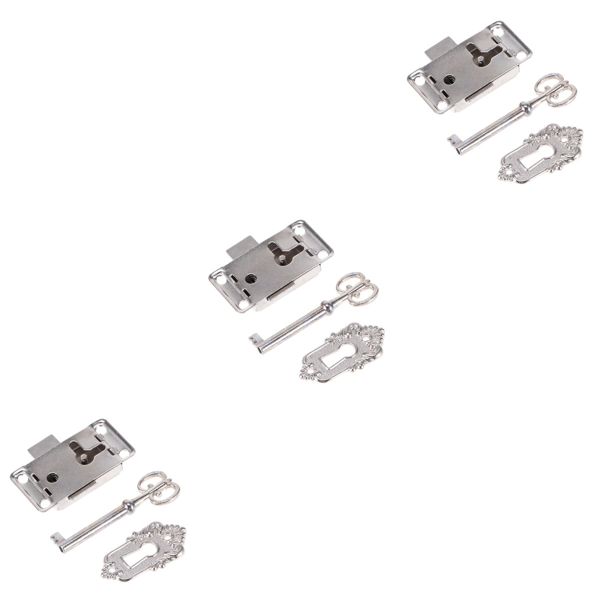 SOPOTUTU 3-Pack Antique Style Alloy Latch Hook Locks for Cabinets ...
