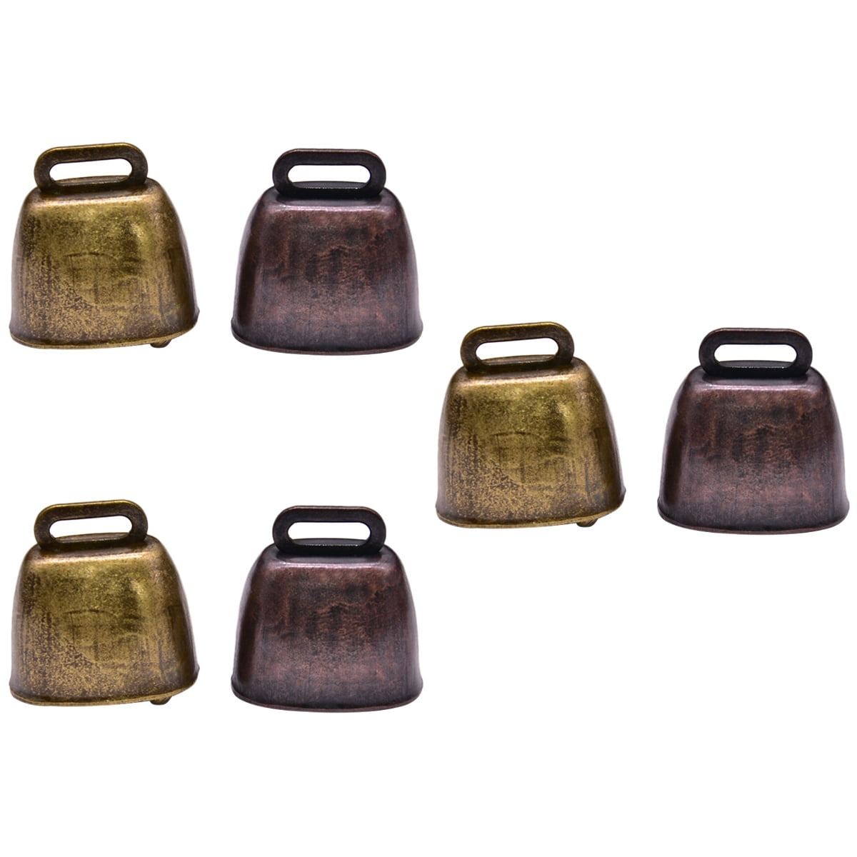 3 Count Chimes Retro Ling Metal Bell Brass Bell Cow Bell 3.8×3.5×2.5CM ...