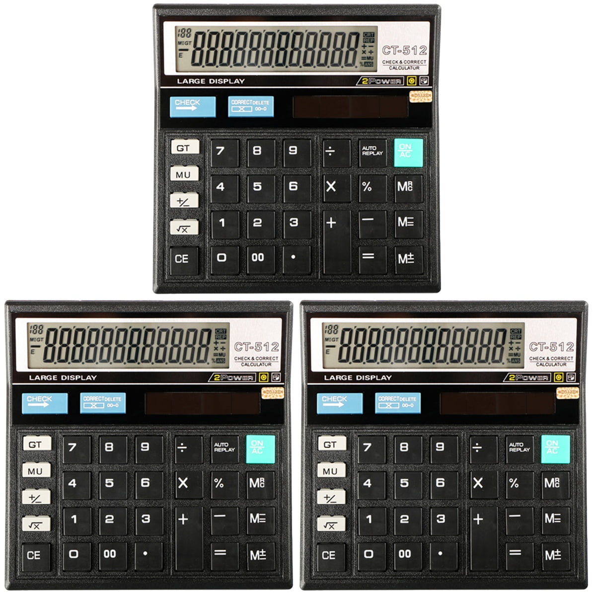 3 Count Convenient Calculator Multi-functional Office - Walmart.com