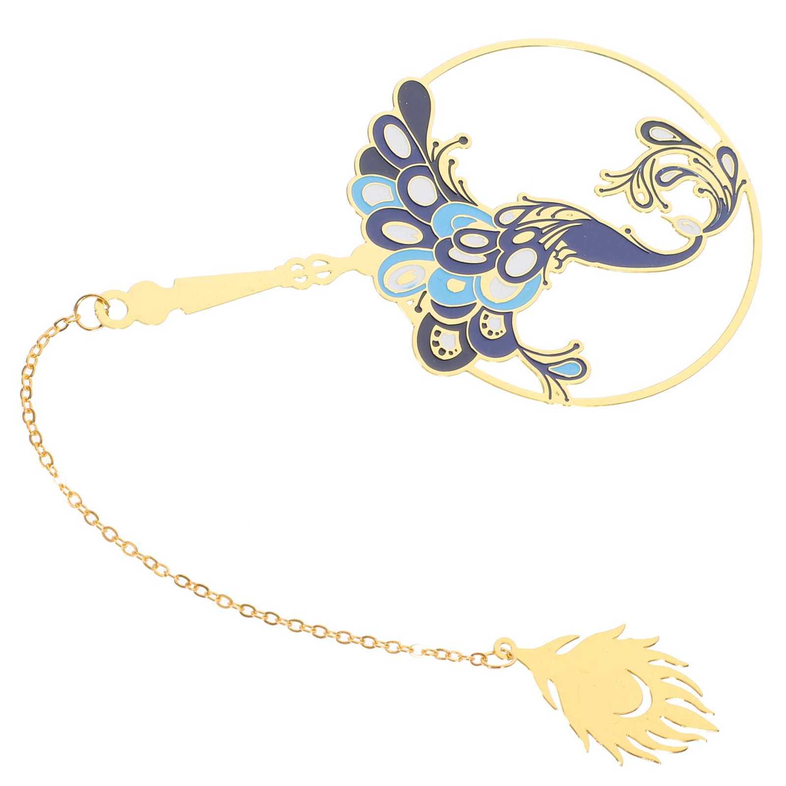 3 Count Copper Bookmark Metal Peacock Bookmarks Sponge Holder ...