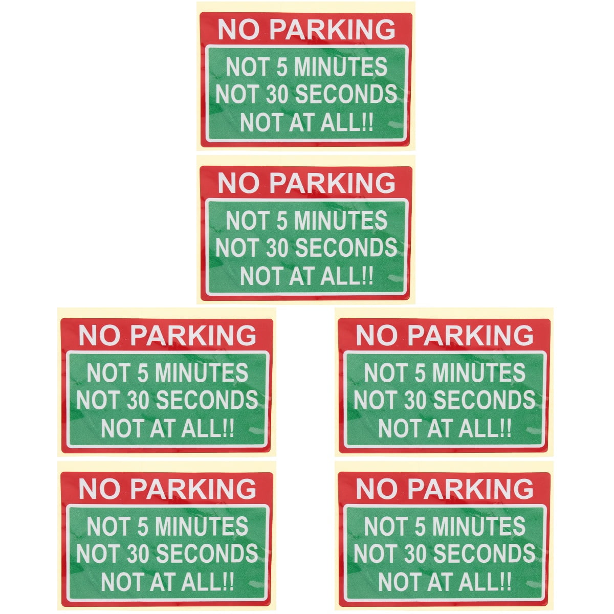 3 Count Custom Sign No Parking Warning Stickers Child - Walmart.com
