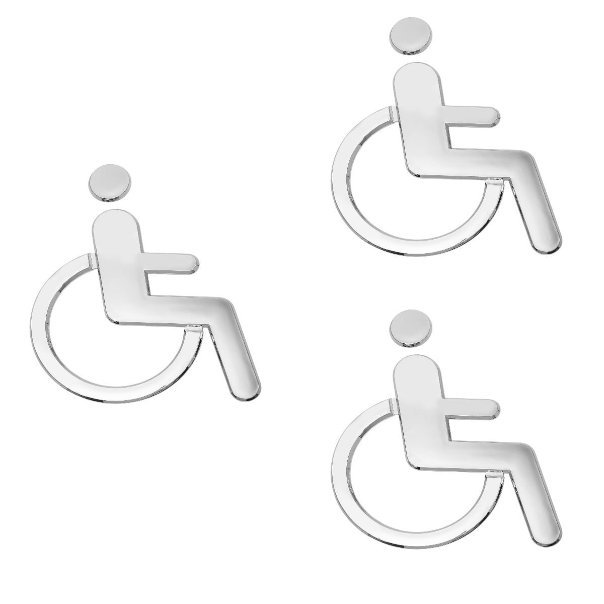 3 Count Decals Portable Disabled Sign Public Handicap Restroom ...