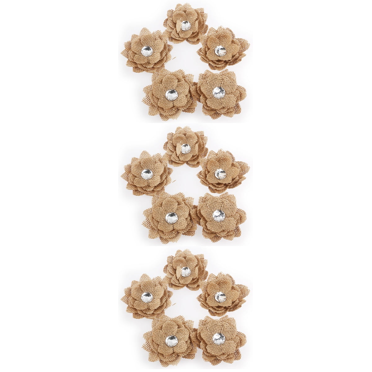 3 Count Decorations Burlap Small Flowers Affordable Wedding - Walmart.com