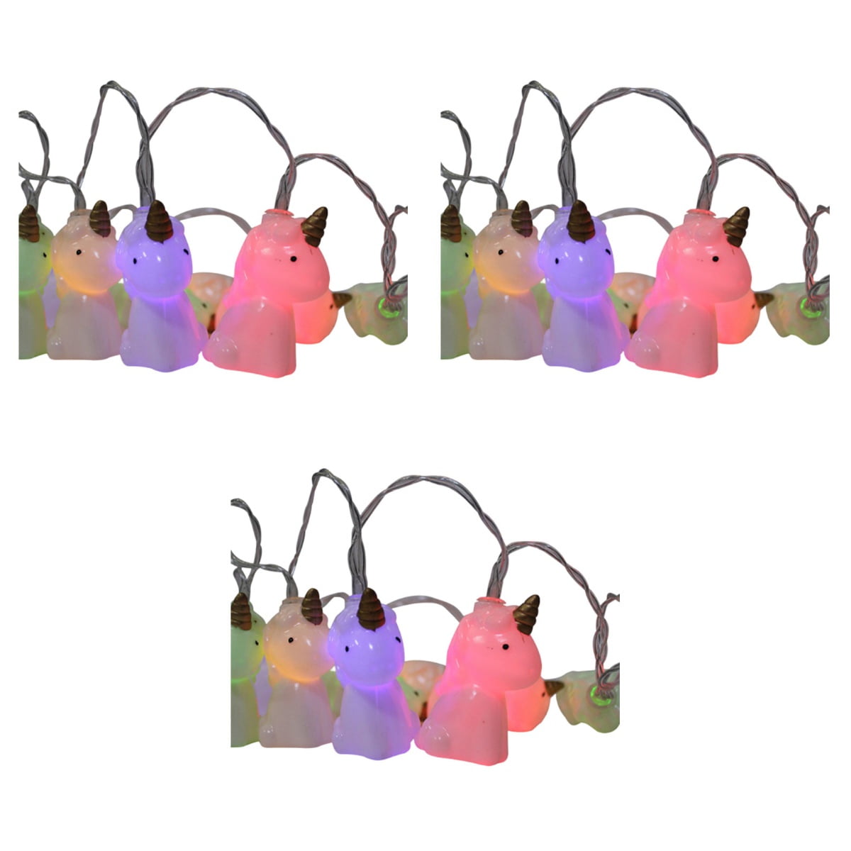 3 Count Decorative Micro Lights Battery-operated Garland Unicorn ...